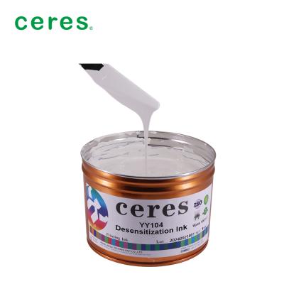 China CERES YY-104 Solvent Based Desensitizing Ink for Carbonless Copy Paper in 1kg/tin and 15 tins/carton Packaging for sale
