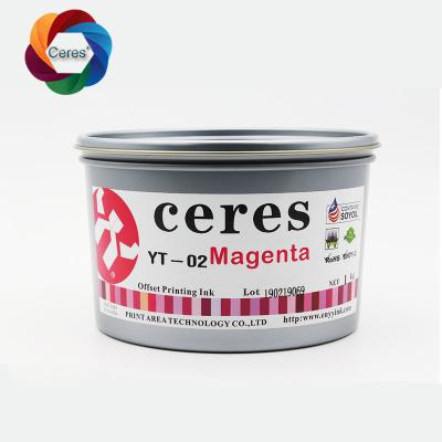 중국 CERES 고농도 비독성 UV 오프셋 인쇄 잉크 종이 CMYK 색상 1kg/통 판매용