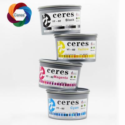 중국 CERES 고농도 비독성 UV 오프셋 인쇄 잉크 종이 CMYK 색상 1kg/통 판매용