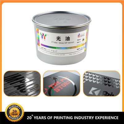 Cina Inchiostro a solvente per vernice lucida offset YT-660 con durata di conservazione di 18 mesi in barattolo da 2,5 kg per finitura carta lucida in vendita