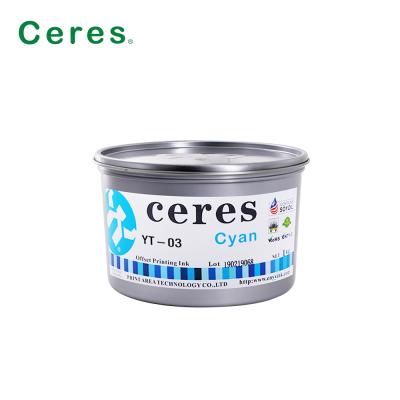 China CERES YT-03 Soy Based High Gloss Fast Drying Offset Printing CMYK Ink for sale