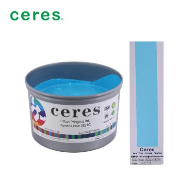China Ceres Offset Pantone Printing Ink 0821c Blue for sale