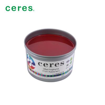 China Ceres YT-911 Rubin Red Offset Pantone Printing Ink for sale