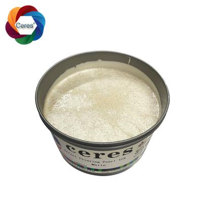 China Gravure Gold White Paper Ink 1kg Can Security 3D Stereo Pearl Ink Offset Printing for sale