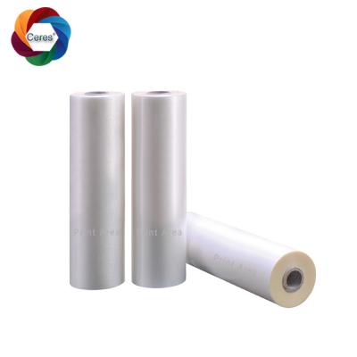 China Matt Hot Stamping Film 25mic Glossy Books Bopp Thermal Lamination Film for sale