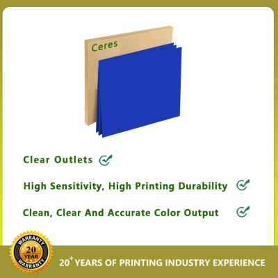 China Ceres Aluminum Offset Printing Plates Ctcp Digital Uv Ctp Plate High Run Length for sale