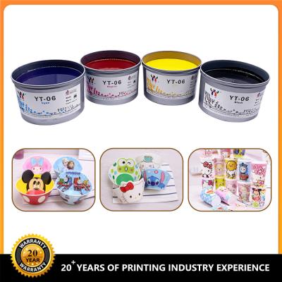 China CMYK Melamine Hochtemperaturfarbe Offsetdruck auf Lösungsmittelbasis 1kg Dosen zu verkaufen