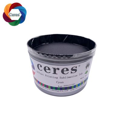 China Offset CMYK Sublimation Printing Ink Cyan Heat Transfer Ink Solvent Based for sale
