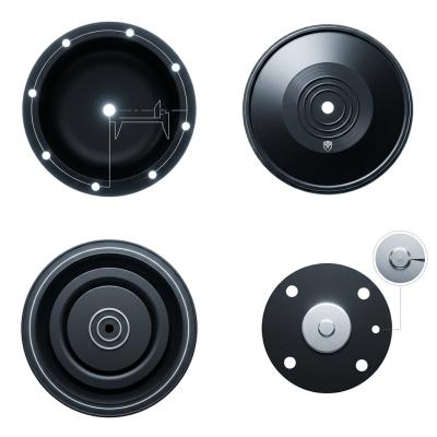 China Sulfur Cured Natural Rubber Valve Diaphragm High Elasticity 55 Shore A Pneumatic Actuator OEM for sale