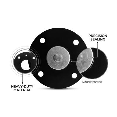 China Multi Layer Composite Valve Rubber Diaphragm EPDM PTFE Laminated Chemical Barrier Dual Hardness for sale