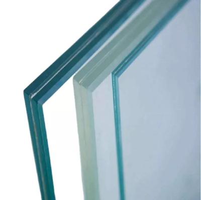 China Laag ijzer gehard drievoudig gelamineerd glasplaten voor het bouwen van muur 6,38 mm 10,38 mm Te koop