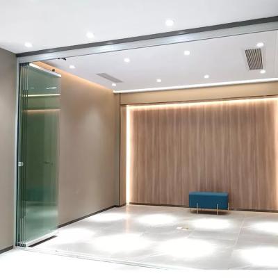 China Office Frameless Aluminium Sliding Partition Door Wall Custom Glass Bi Folding Door for sale