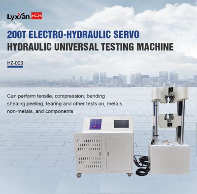 中国 ユニバーサルテストマシン 水力鋼張力テストマシン マックスロード2000kN OEM ODM パーソナライズピストン 130mm 販売のため