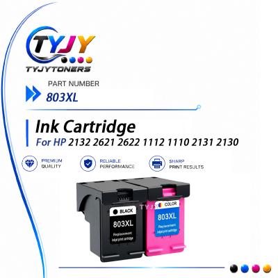 China Clear Text Vivid Color High Capacity 803XL Ink Cartridge For HP 2132 2621 2622 1112 1110 2131 2130 for sale