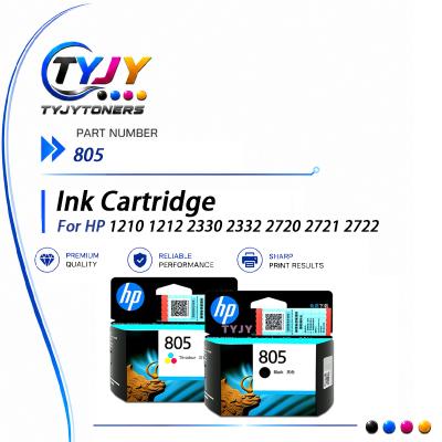 China Clear Printing Output Smooth Ink Flow Original HP 805 Black Ink Cartridge For 1210 1212 2330 2332 2720 2721 2722 Printer for sale