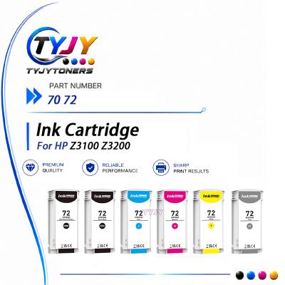 China Pigment Ink Waterproof Compatible HP 70 72 Wide Format Pigment Ink Cartridge For Z3100 Z3200 Printer for sale