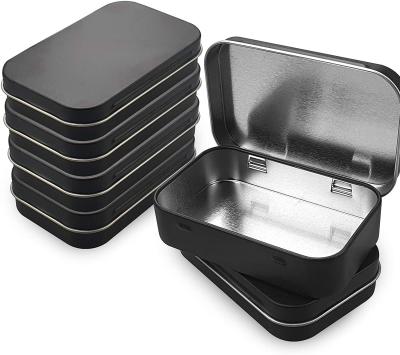 China Food Grade Mini Mint Tins Silver Metal Box Top Notched Tin Box Manufacturer Te koop