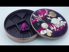 Round Tin Cans Holiday Tin Box Sets Christmas Gift Metal Tins with Lids Printed Tin Cookie Jar