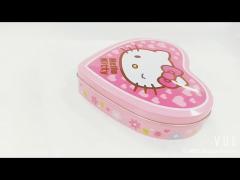 small heart shape tin box for cookies