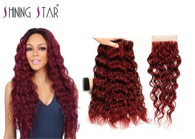 China Prevent Shedding Water Wave Hair Extensions Double Drawn Strong Machine Weft for sale
