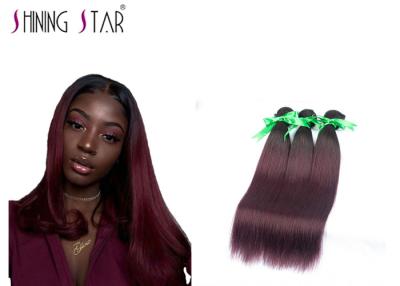 China Human Hair Pieces For Longer 3 Bundles #1BBug Wine Red Color Hair Extension for sale