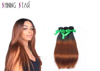 China Dark Roots #1B33 Platinum Blonde 100 Brazilian Human Hair 3 Bundles Long for sale