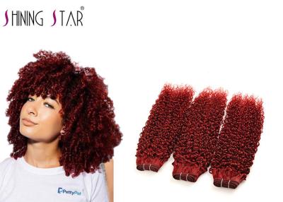 China Virgin Kinky Wave Human Hair 3 Brazilian Hair Bundles Medium - Length Style #99j for sale
