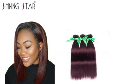 China Virgin Peruvian Straight Hair Bundles 3 Bundles Burgundy Color No Tangling for sale