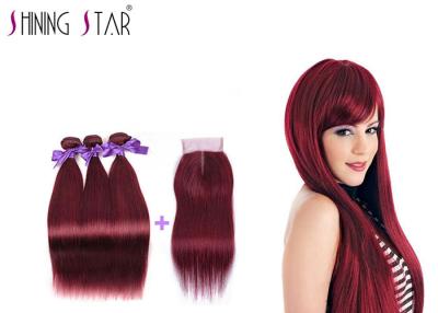 China Wear Resistant 100 Human Hair Bundles With Closure Multi Colors Optional for sale