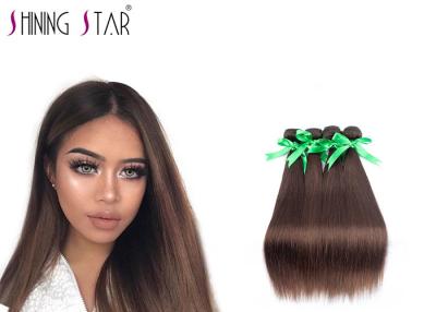 China Non - Remy Human Hair Bundles Brown 4 Bundles Brown #4 Colored Straight for sale