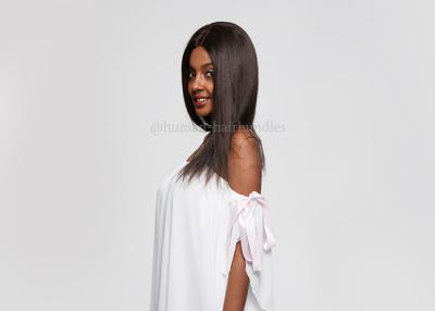 China Straight Lace Frontal Wigs Human Real Hair light brown #2 Color Middle Part For Woman for sale