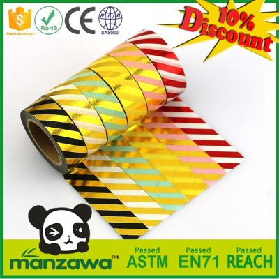 China 2016 quality high Foil Washy tape for gift wrapping customized and decoration for sale