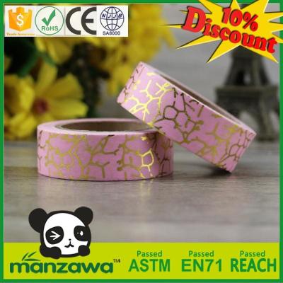 China DIY various patterns custom printed washi masking tape foil washi tape for sale