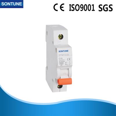 China Leichter Stm13-63 1 Pole Miniaturleistungsschalter Reihen-(MCB) zu verkaufen