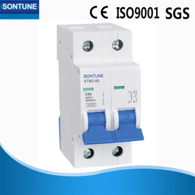 China Miniaturleistungsschalter Iecs 60898 Stbo-63 2P Reihen-(MCB) zu verkaufen