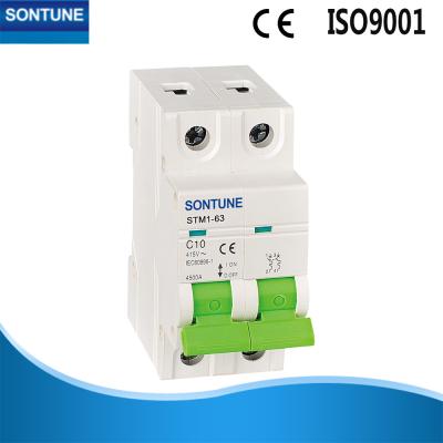 China STM1-63 MCB Circuit Breaker 63A White Plastic High Reliability for sale