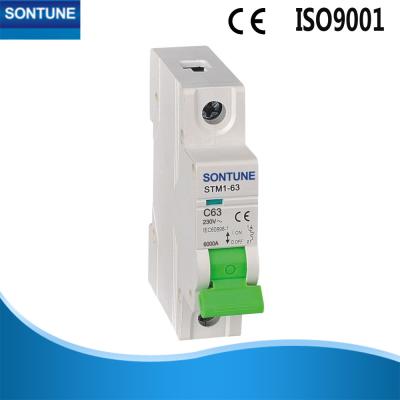 China 230V witte Enige de Stroomonderbreker Minigrootte van Pool MCB met Ce-Goedkeuring Te koop