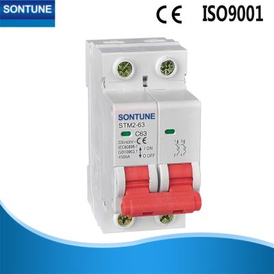 China 6ka veiligheids Miniatuurstroomonderbreker 2p 6A - 63A MCB met Ce Semko Sirirm IEC60898 Te koop