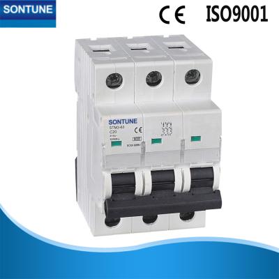 China 50/60HZ disyuntor 1p 2p 3p 4p poste de la serie STM3-63 del IEC 60898-1 pequeño en venta