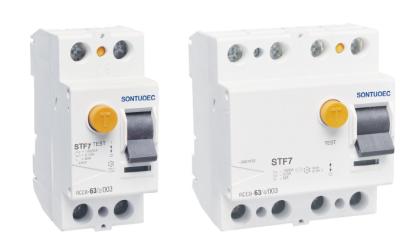 China L7 series 400V RCCB Circuit Breaker 4P 63A / 30mA Electronic Or Magnetic Type A Or AC Model for sale