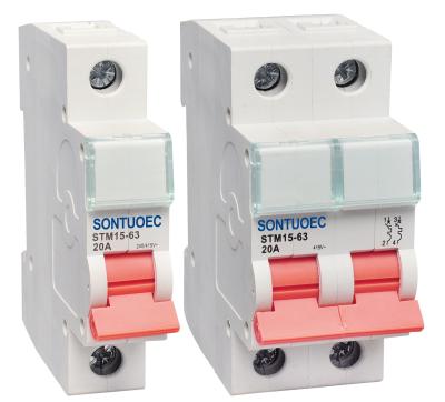 China 1amp miniatuurstroomonderbreker 6ka van het stroomonderbreker de Super Minimcb DIN spoor met Transparante Dekking Te koop