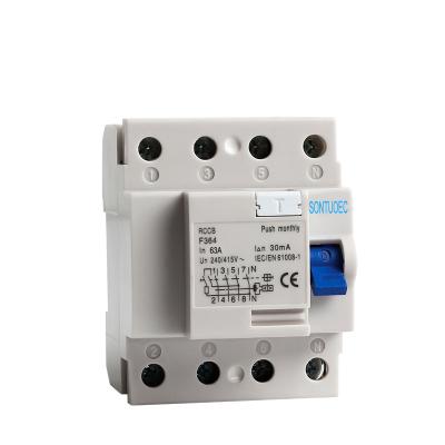 China Magnetischer RCCB Leistungsschalter der Harz-Abdeckungs-2P 4P 63A 30mA zu verkaufen