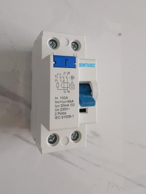 China 125A magnetische Art Leistungsschalter der 35mm Lärm-Schienen-RCCB zu verkaufen