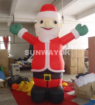 China Santa Claus Jr Inflatable Advertising Model With LED Light / Christmas Celebrations for sale