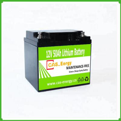 China Long life lifepo4 lithium battery 12v 50ah li-ion battery for solar light for sale