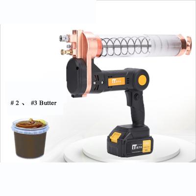 China Arma de graxa 600cc elétrica resistente com saída do óleo 6800g/min de duas baterias à venda