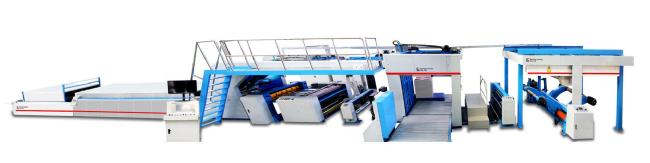 Reel to Sheet Bottom Paper Roll Feeding Flute Litho Laminator Machine
