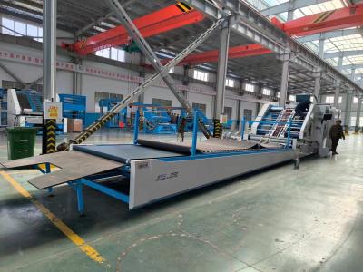 China Automatische plaat-tot-plaat lamineermachine voor gegolfd papier met automatische correctie en servocontrole bij 160 m/min Te koop