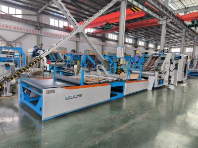 Máquina laminadora automática de flauta de alta velocidade de 160 m/min para laminação de cartão ondulado de alto desempenho