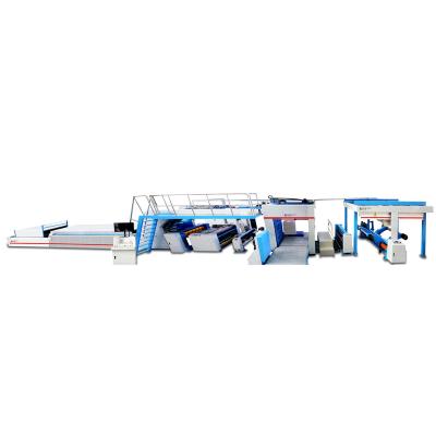 China High-Speed Corrugated Laminating Machine Reel To Sheet Bottom Paper Roll Feeding Flute Litho Laminator With Flip Flop Stacker Line 150m/min for sale